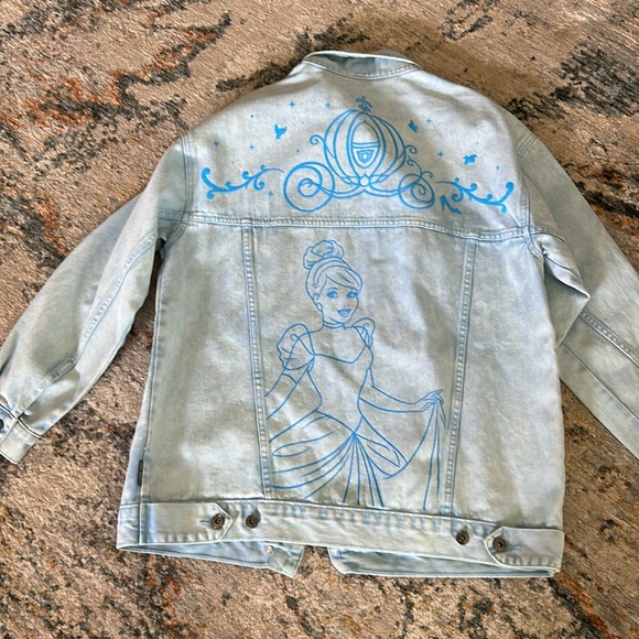 Disney | Jackets & Coats | Disneys Oversized Medium Cinderella Jean ...